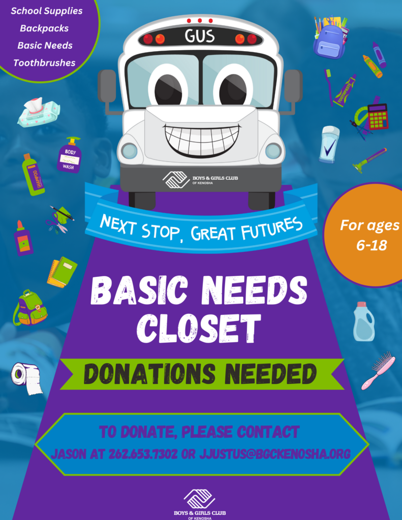 Basic Needs Closet - Boys & Girls Club of Kenosha